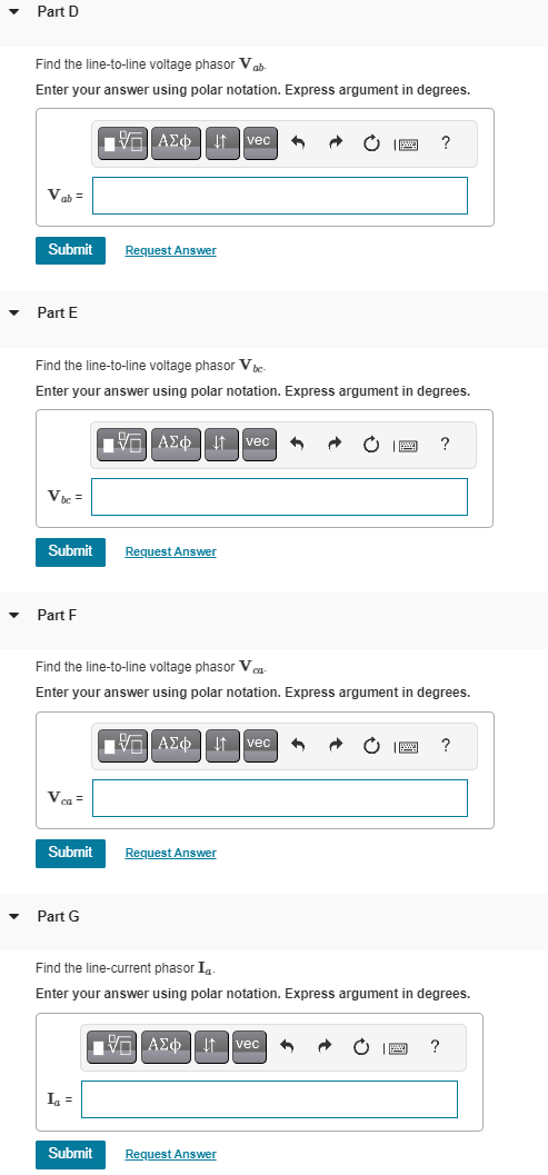 Solved A balanced positive-sequence wye-connected 60−Hz | Chegg.com