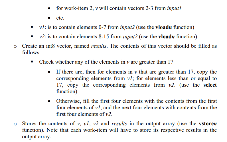 Solved Write a program using OpenCL to do the following: • | Chegg.com
