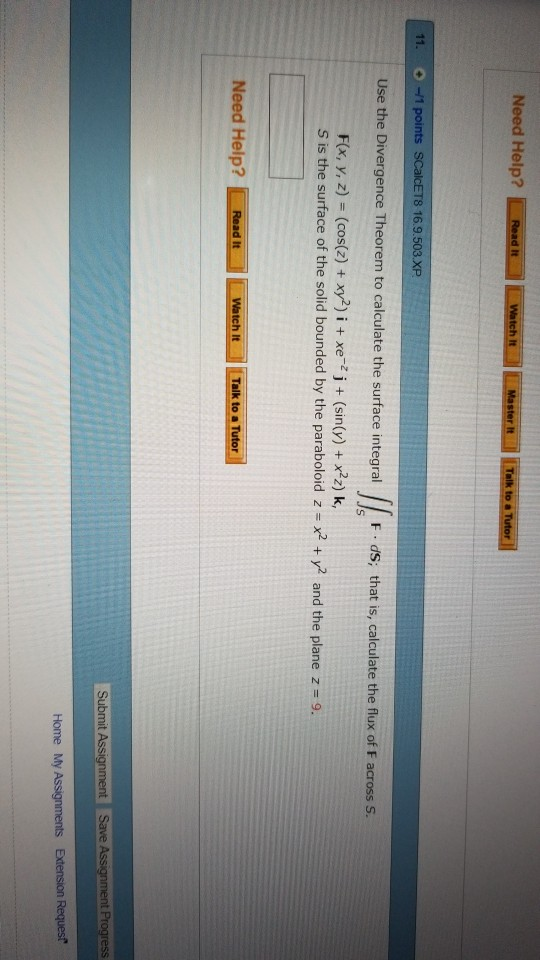 Solved Need Help? Read Talk to a 11. O-1 points SCalcET8 | Chegg.com Solved Need Help? Read Talk to a 11. O-1 points SCalcET8 | Chegg.com