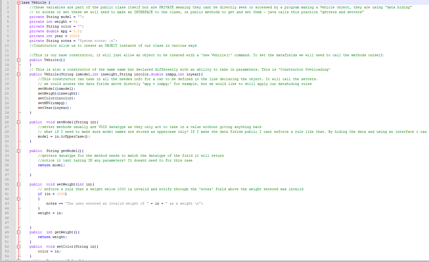 Solved Vehicle class You will add a new DATAFIELD for the | Chegg.com