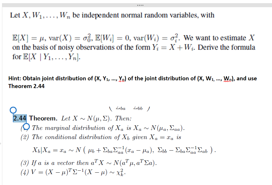 Solved Let X, W_1, ..., W_n be independent normal random | Chegg.com