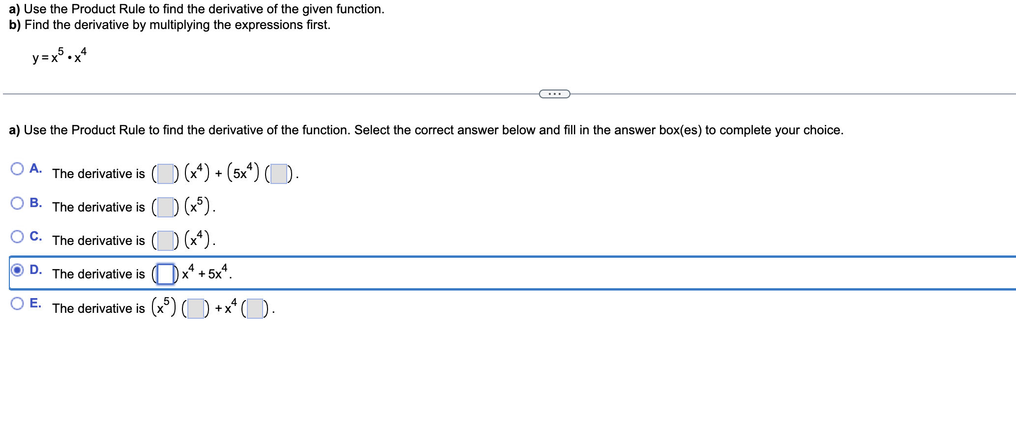 Solved b) ﻿Find the derivative by multiplying the | Chegg.com