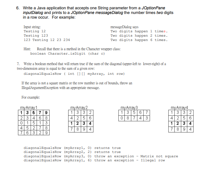 Solved 6. Write a Java application that accepts one String | Chegg.com