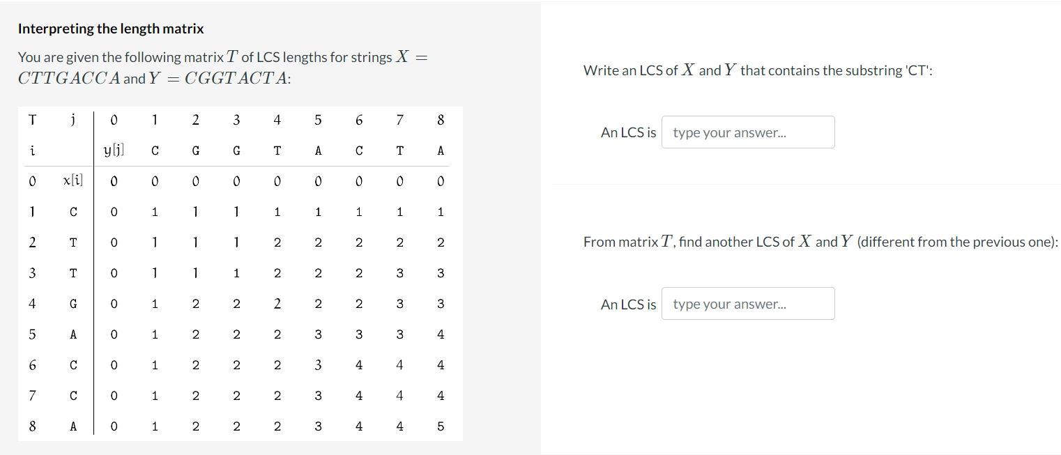 Solved Interpreting the length matrix You are given the | Chegg.com