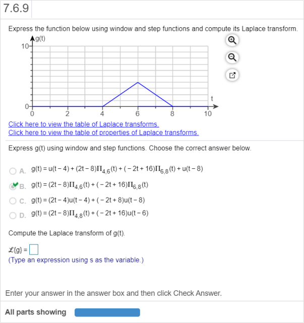 Solved 7.6.9 Express the function below using window and | Chegg.com