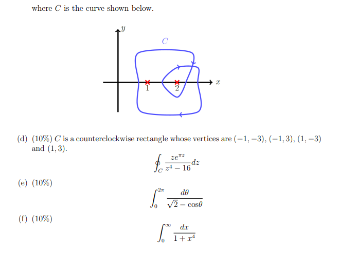 Solved Evaluate the following integrals.where C ﻿is the | Chegg.com