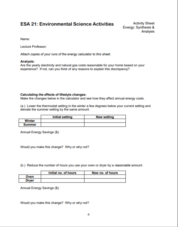 Solved ESA 21: Environmental Science Activities Activity | Chegg.com