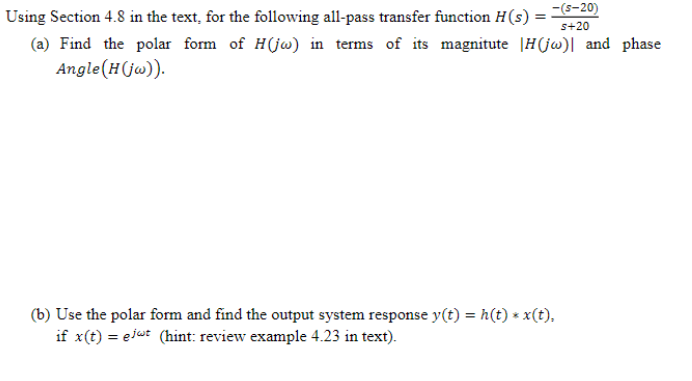Solved 5+20 Using Section 4.8 in the text, for the following | Chegg.com