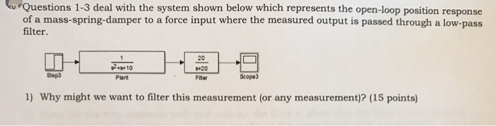 Solved Questions 1-3 deal with the system shown below which | Chegg.com