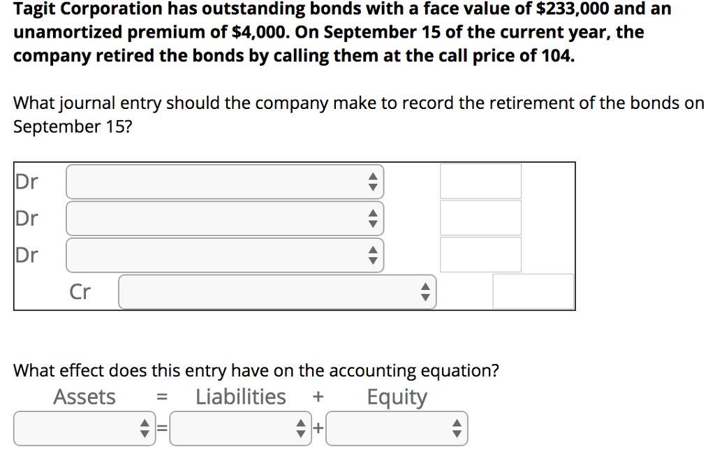 Solved Tagit Corporation has outstanding bonds with a face | Chegg.com