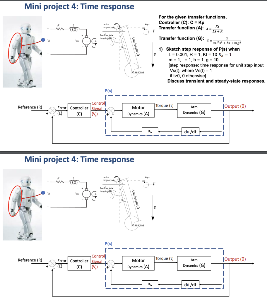 Mini project 4: Time response Mini project 4: Time | Chegg.com