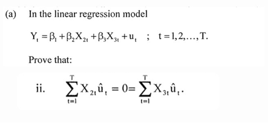 Solved (a) In the linear regression model | Chegg.com