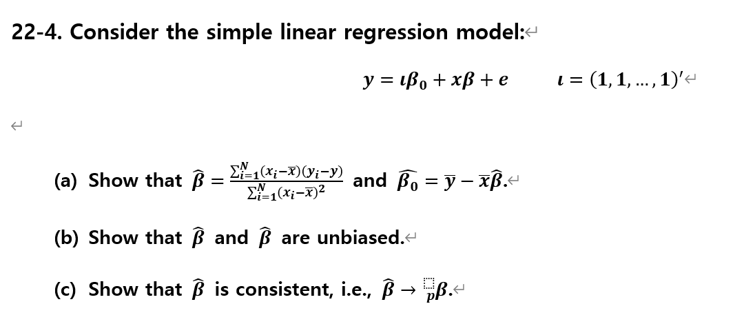 Solved 22-4. Consider the simple linear regression model: | Chegg.com