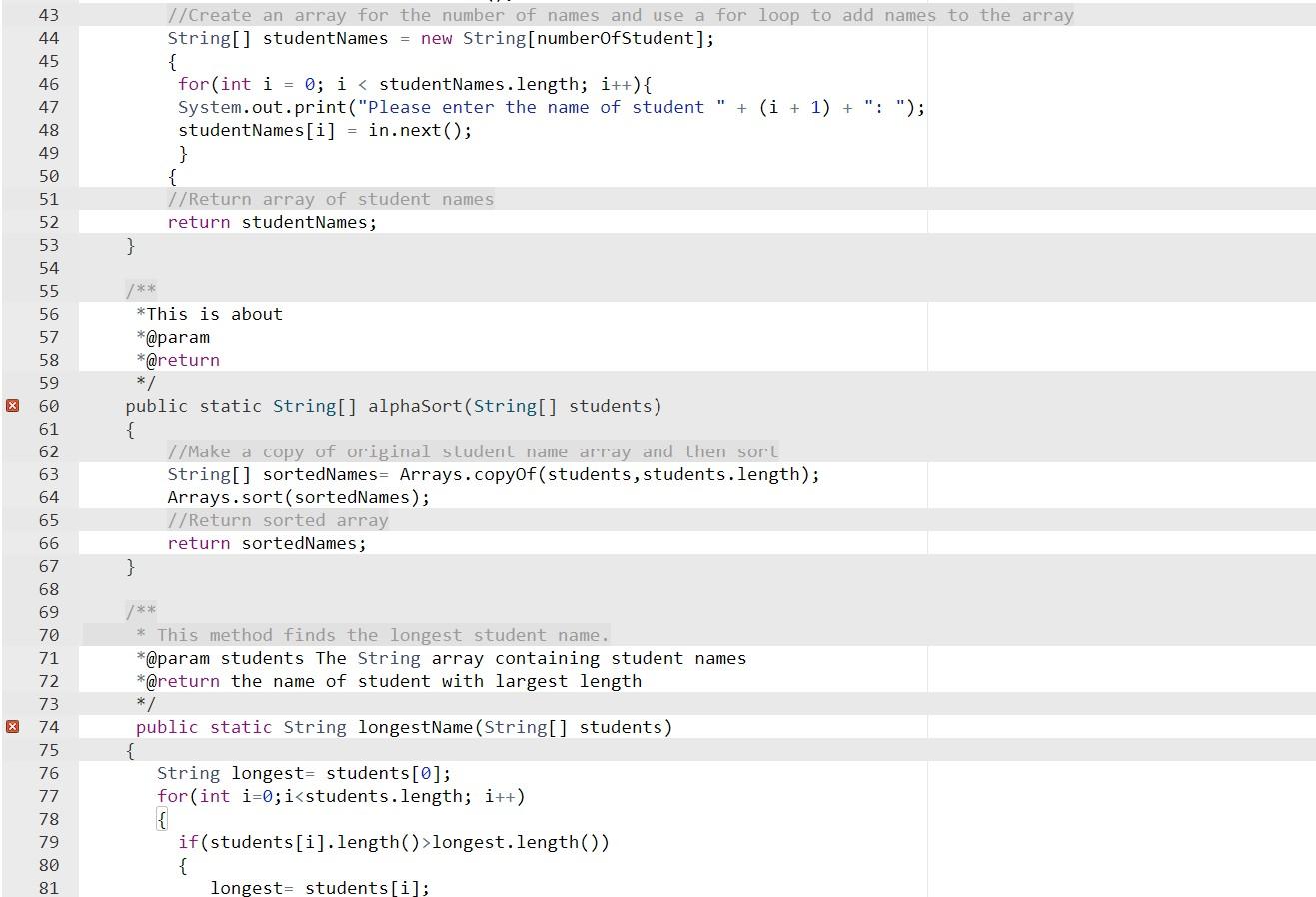 I am having trouble with this code. It will not | Chegg.com