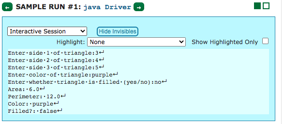 Solved Design a class named Triangle that | Chegg.com