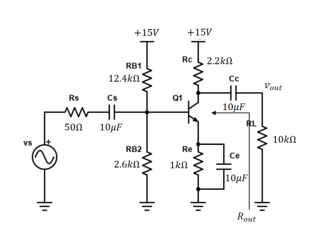 A BJT-based amplifier circuit is shown in the figure | Chegg.com
