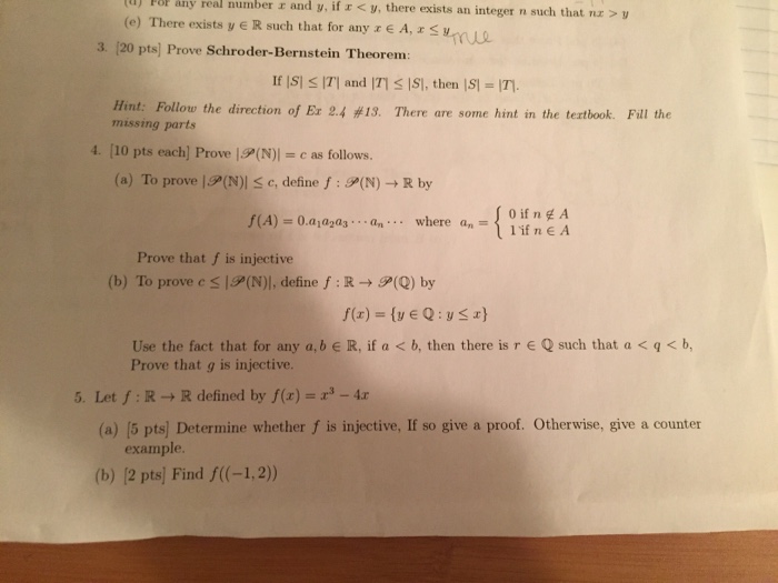 Solved Prove Schroder-Bernstein Theorem: If |S| | Chegg.com