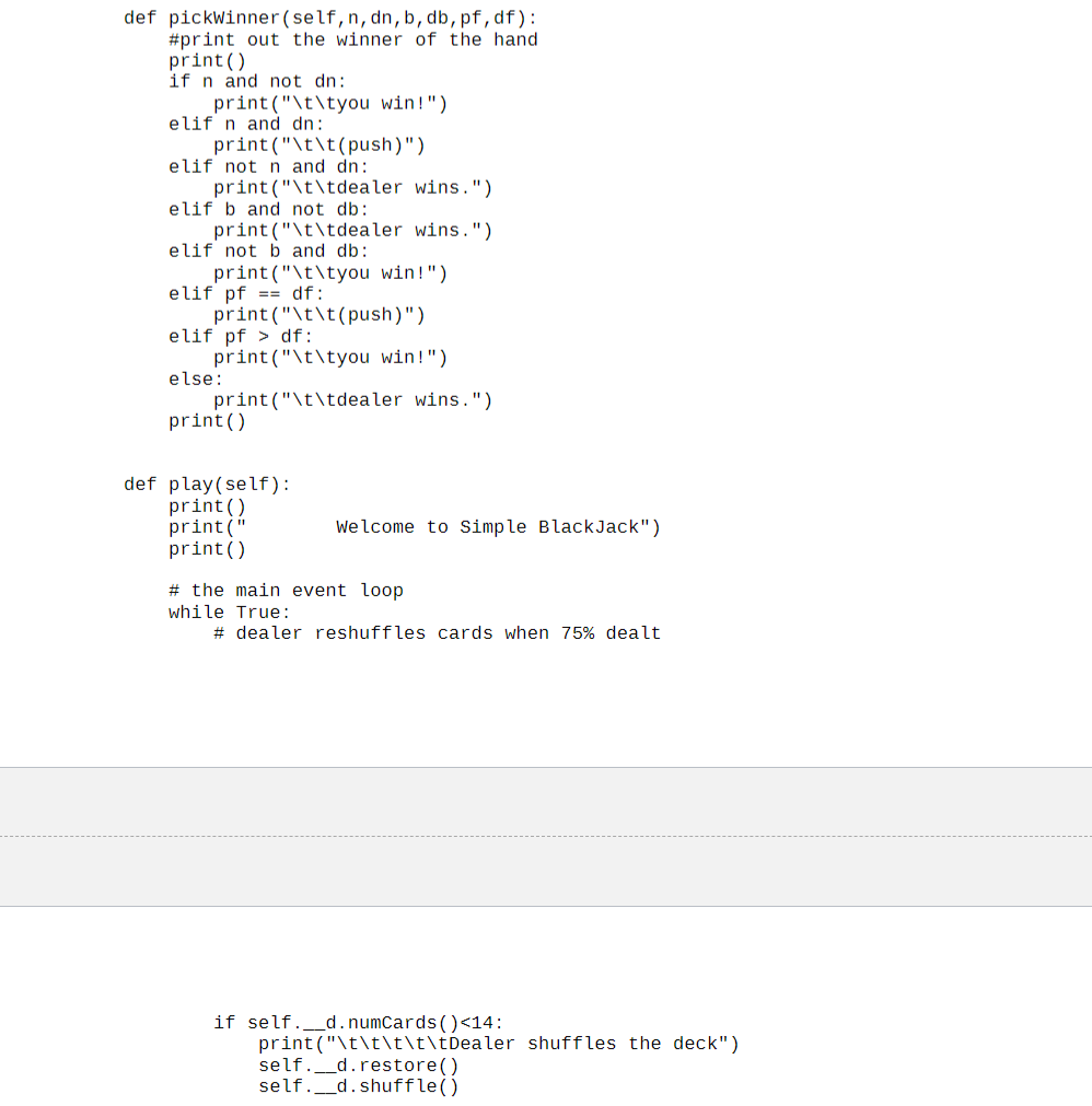 Solved Write the methods for three classes (Card, Deck, and | Chegg.com