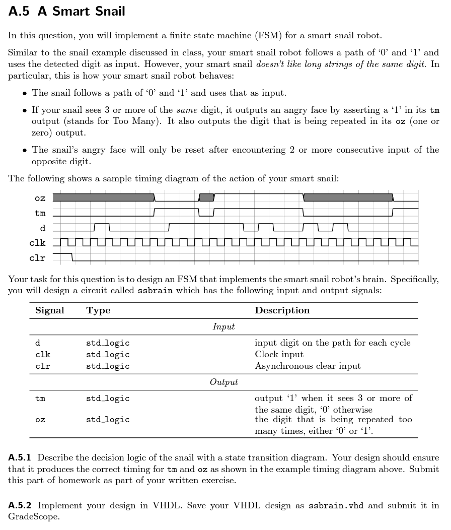 Solved A. 5 ﻿A Smart SnailIn this question, you will | Chegg.com