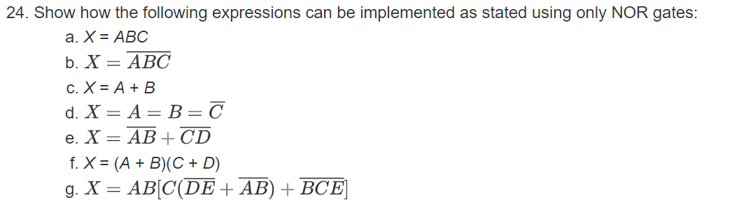 24. Show how the following expressions can be | Chegg.com