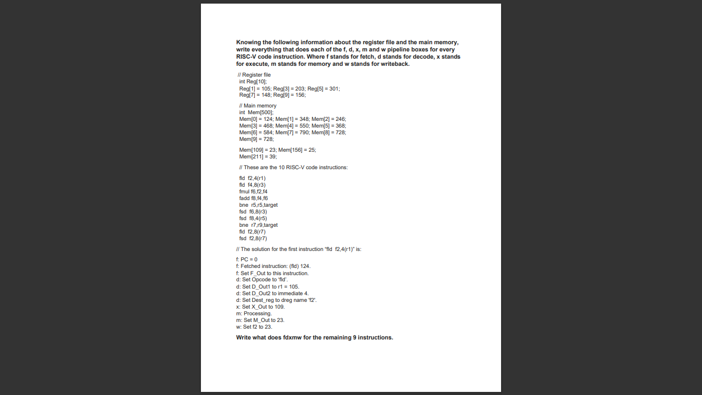 Solved Knowing the following information about the register | Chegg.com