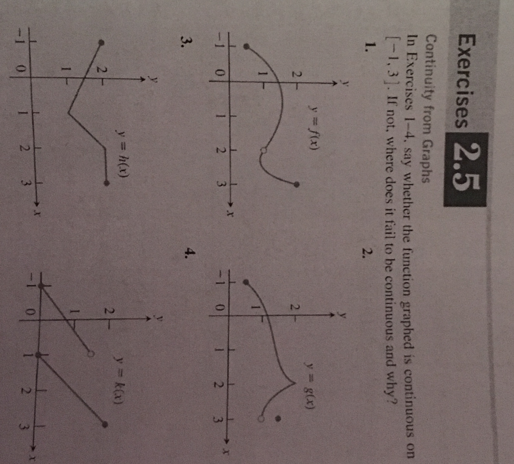 Solved Exercises 2.5 Continuity from Graphs In Exercises | Chegg.com
