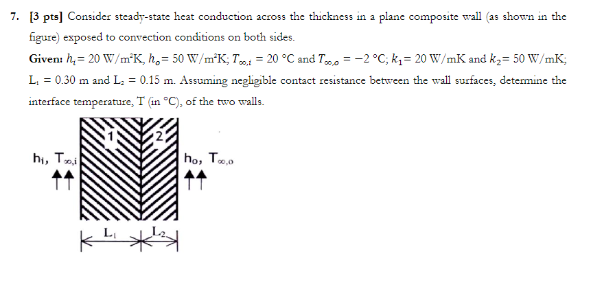 Solved 7. [3 pts] Consider steady-state heat conduction | Chegg.com