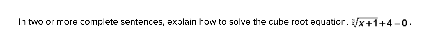 Solved In two or more complete sentences, explain how to | Chegg.com