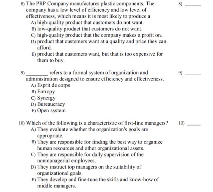 Solved 4) Craig is a highly effective manager. This implies | Chegg.com