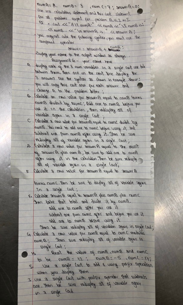 Solved A numA= 8. numB = 3 num = 7 answer A=0; Use and | Chegg.com