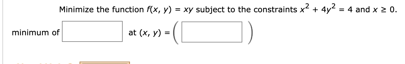 Solved Use the method of Lagrange multipliers to minimize | Chegg.com