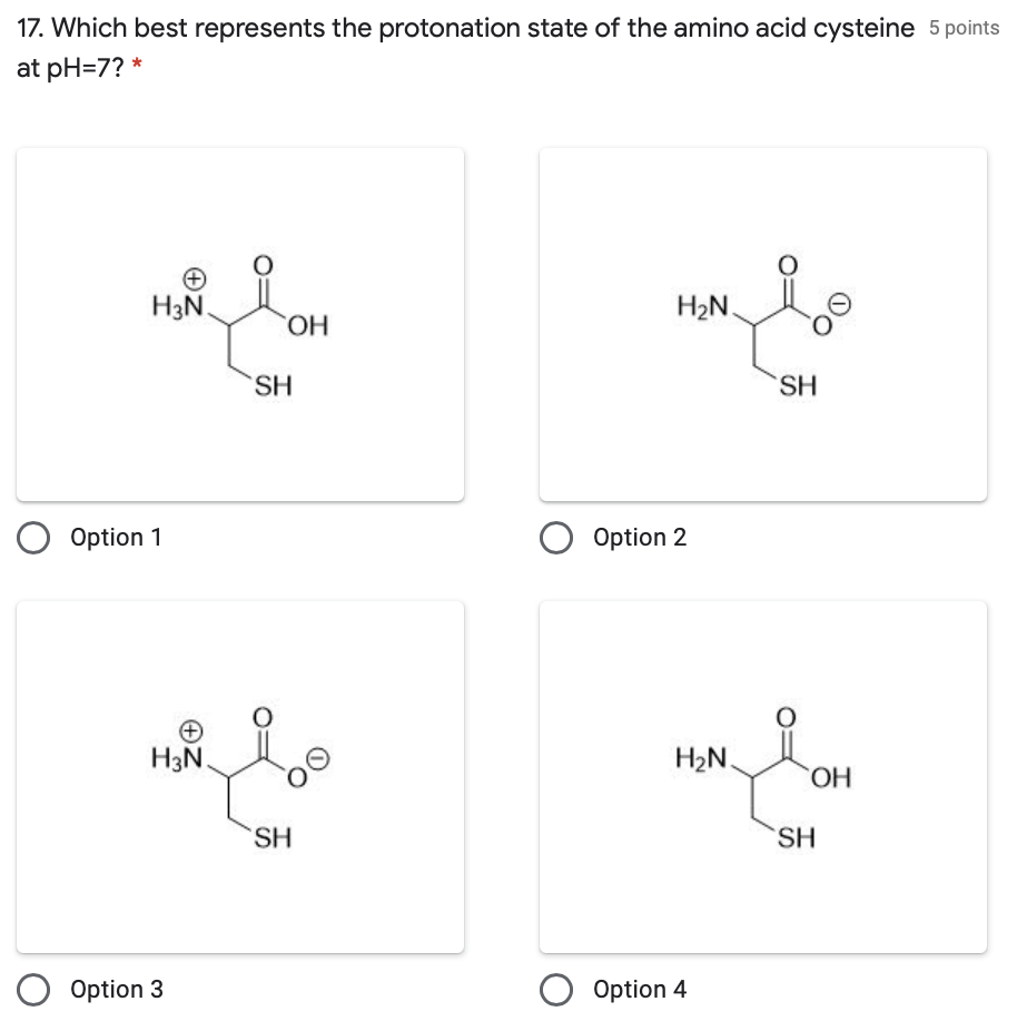 Solved 17. Which best represents the protonation state of | Chegg.com