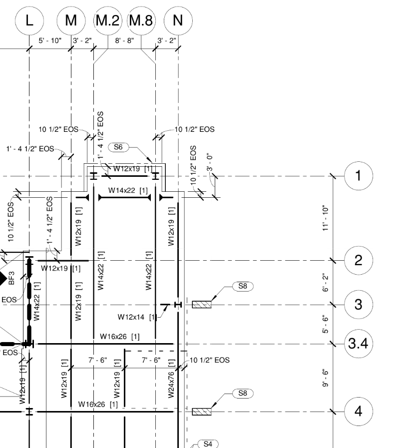 Solved In reference to the beam along grid line ④ between | Chegg.com