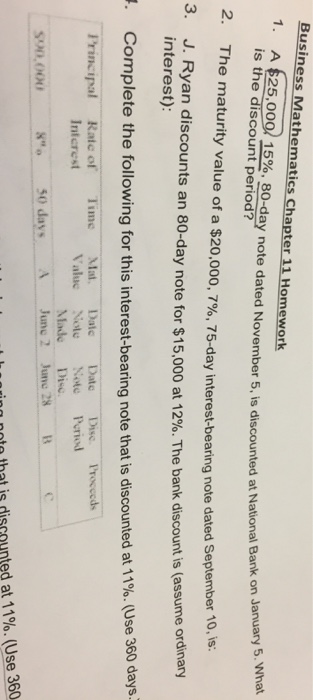 Solved Business Mathematics Chapter 11 Homework 1. A | Chegg.com