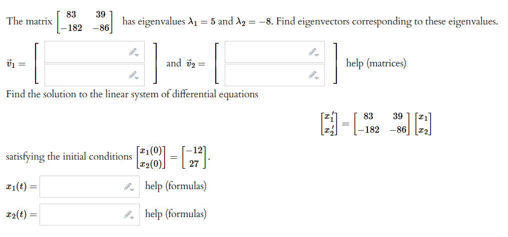 Solved Find the solution to the linear system of | Chegg.com