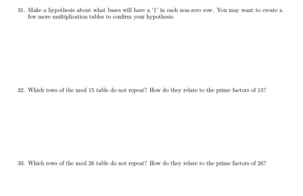 31. Make a hypothesis about what bases will have a ' | Chegg.com