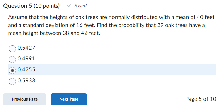 Solved Assume that the heights of oak trees are normally | Chegg.com