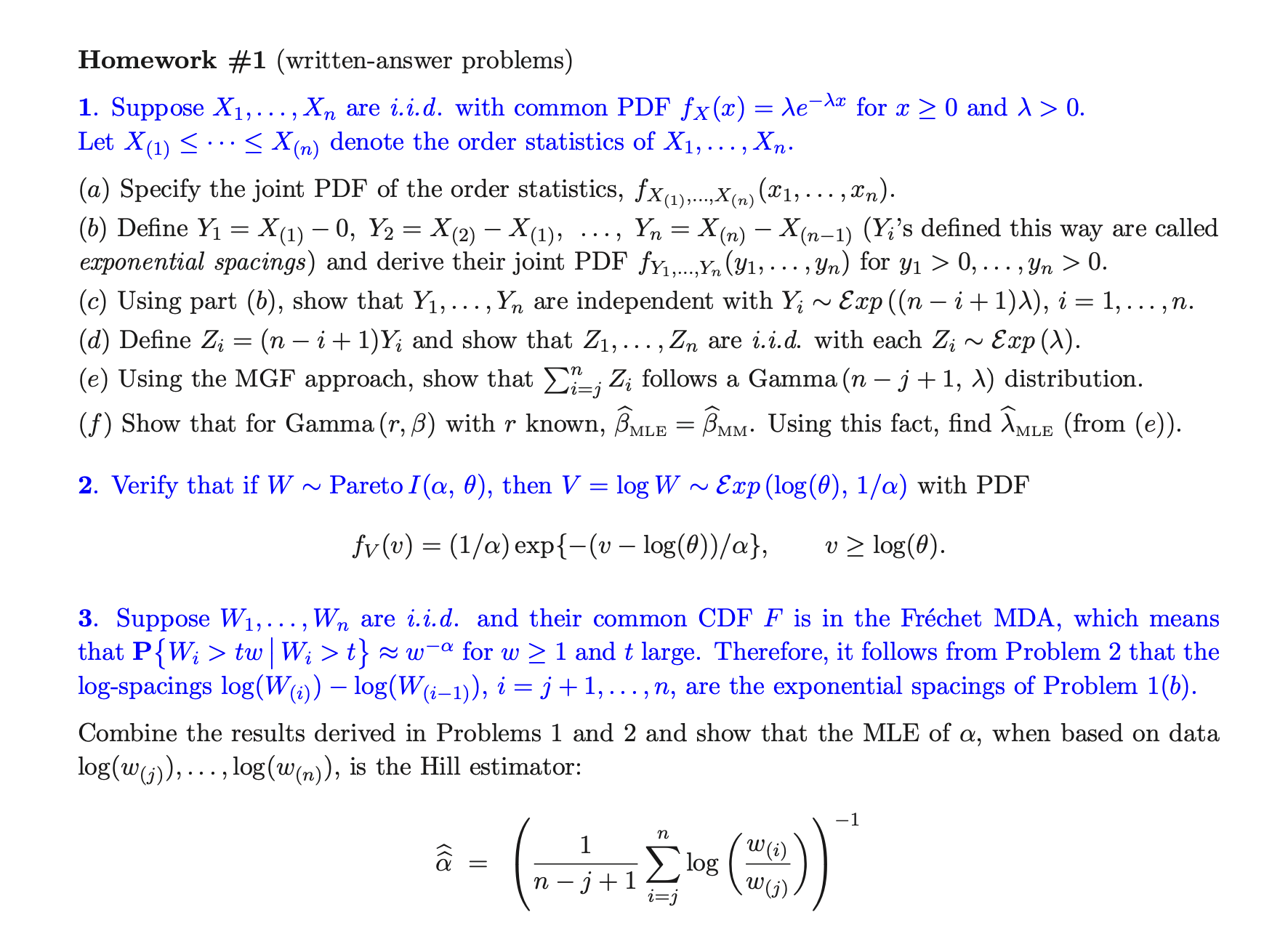Solved Homework #1 (written-answer problems)Suppose | Chegg.com