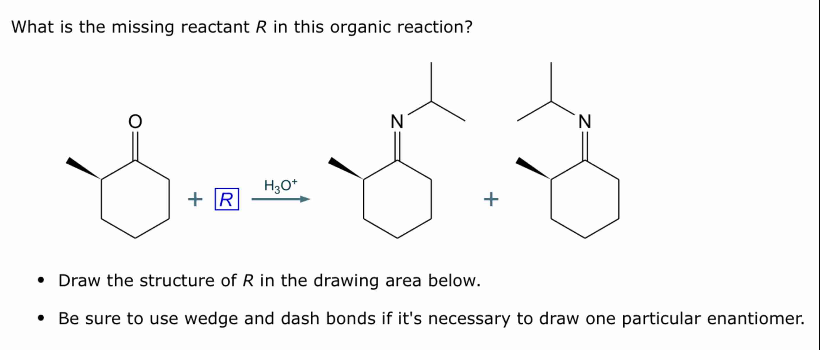 Solved by an EXPERT What is the missing reactant \( ﻿R \) ﻿in this | Chegg.com