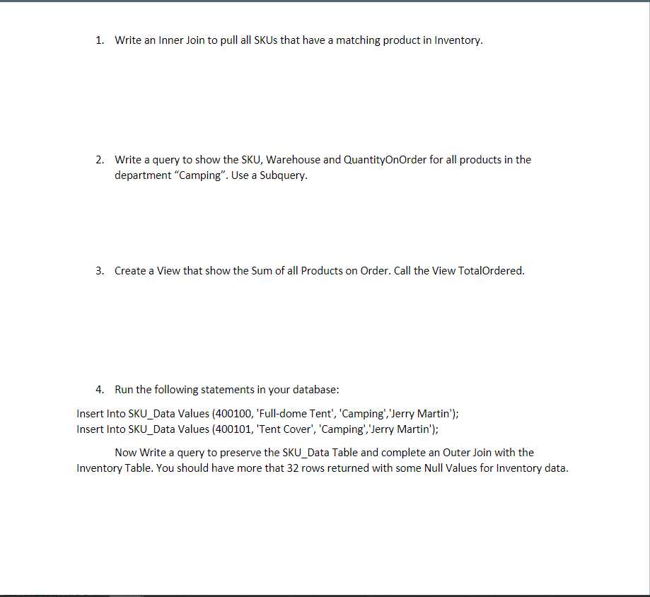 Solved 1. ﻿Create a stored procedure that takes 2 | Chegg.com