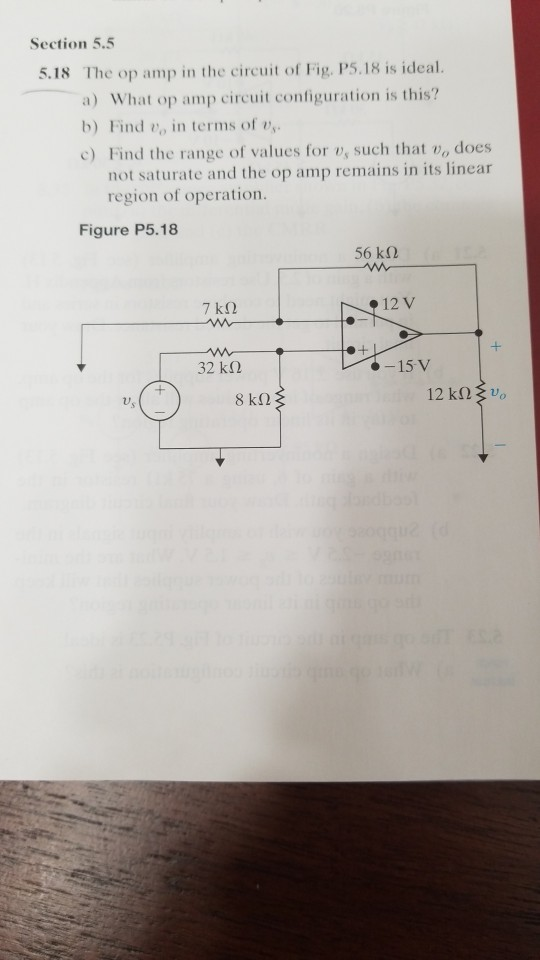 Solved Section 5.5 5.18 The op amp in the circuit of Fig. | Chegg.com
