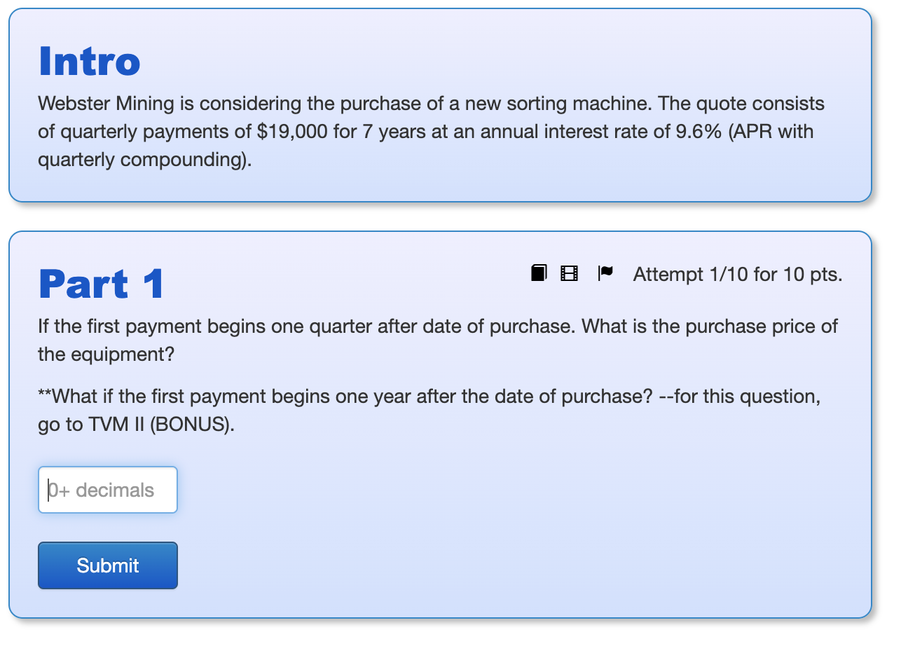 Solved Webster Mining is considering the purchase of a new | Chegg.com