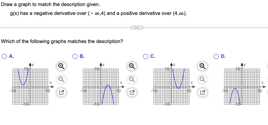 Solved Draw a graph to match the description given. g(x) has | Chegg.com