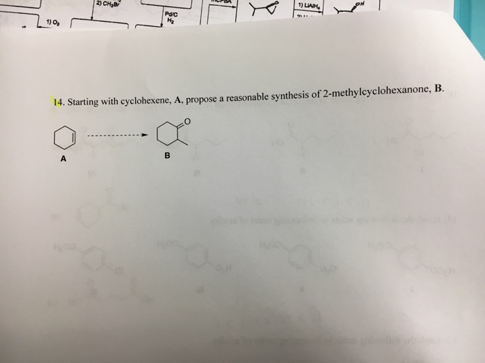 Solved Starting with cyclohexene, A, propose a reasonable | Chegg.com