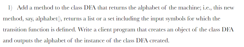 DFA CLASS: 3 0 0 accept 1 reject 2 reject 0 a 0 0 b | Chegg.com