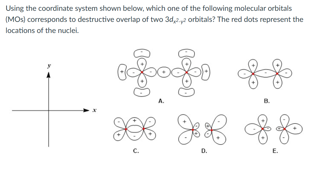 Solved Using the coordinate system shown below, which one of | Chegg.com
