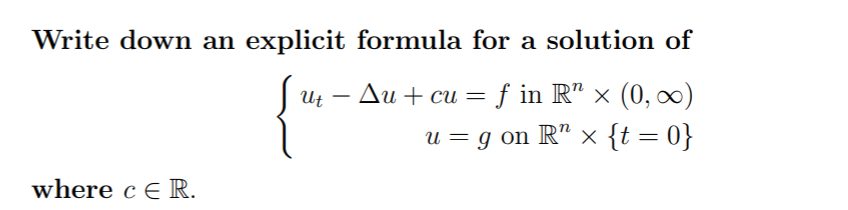 Solved Write down an explicit formula for a solution of Ut – | Chegg.com