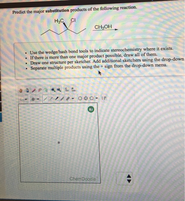 Solved Predict the major substitution products of the | Chegg.com