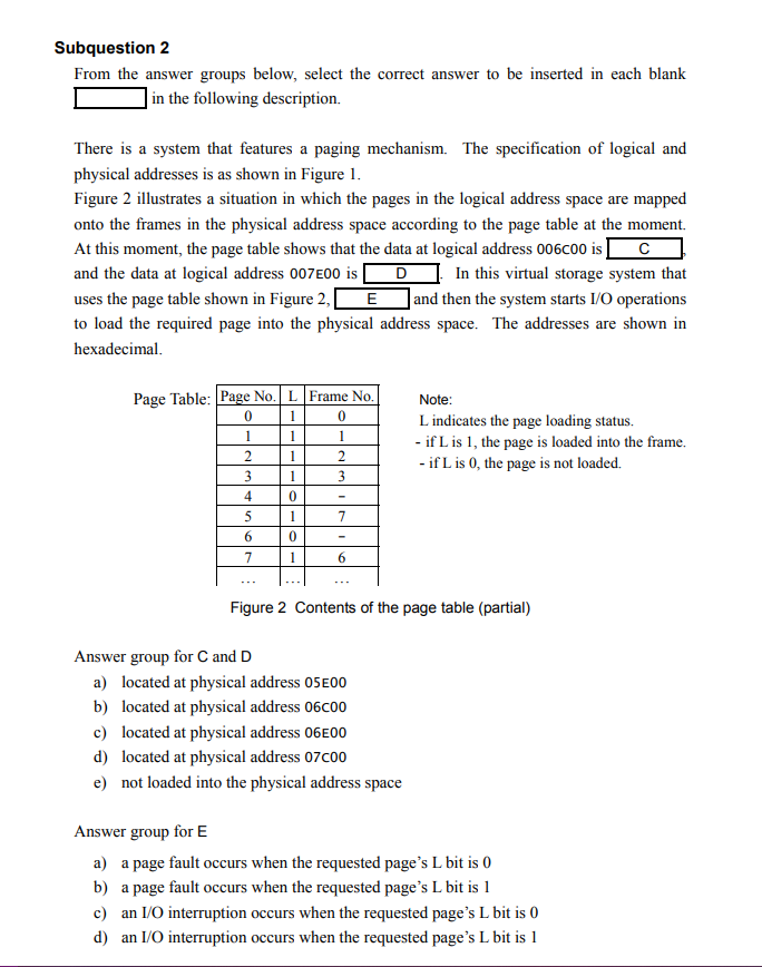 Solved Q2. Read the following description of paging, and | Chegg.com