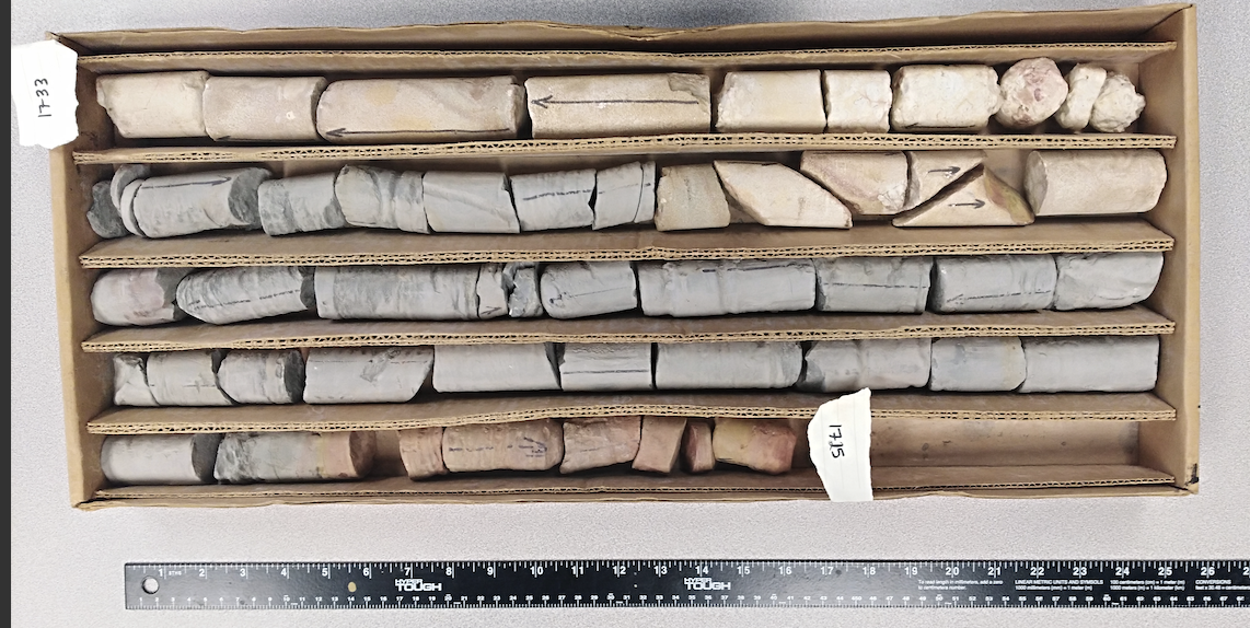 Rock Core Evaluation Log Depth: 1725ft to | Chegg.com